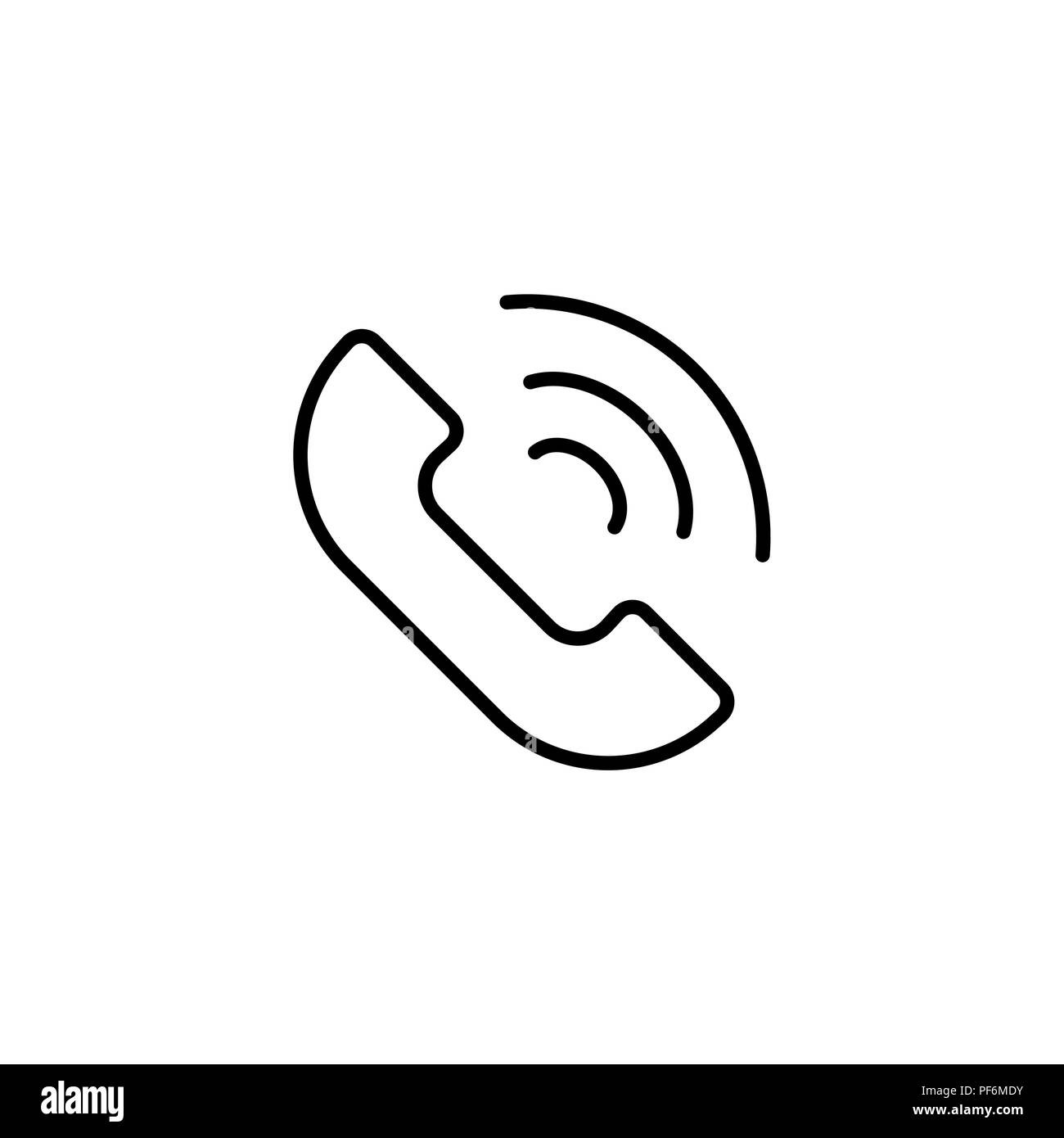 Web icon. Call. vector illustration black on white background Stock ...