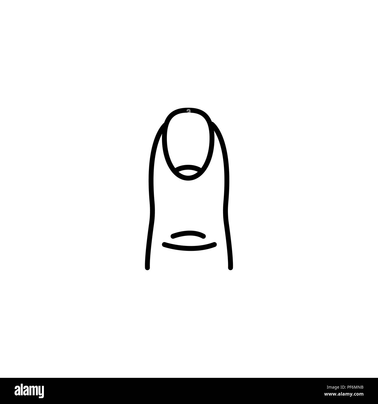 Web line icon. The finger with the nail Stock Vector Image & Art - Alamy