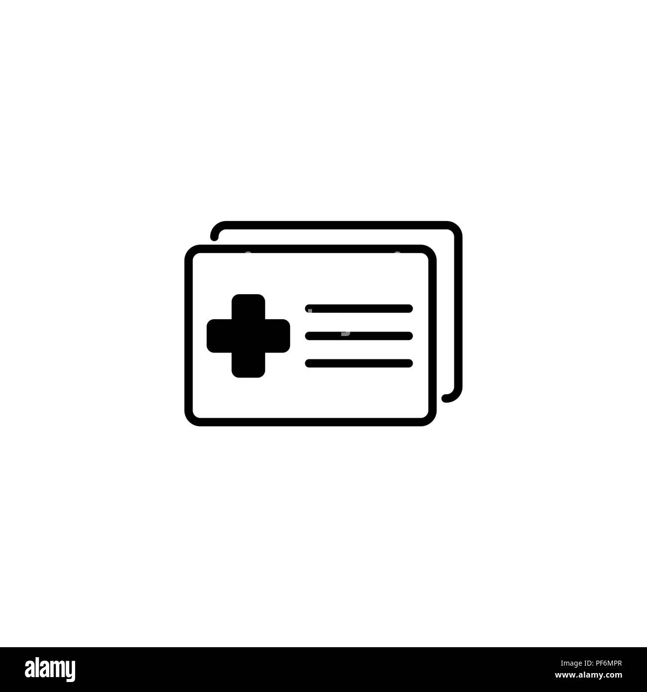 Web icon. Medical forms, medical certificate black on white background ...