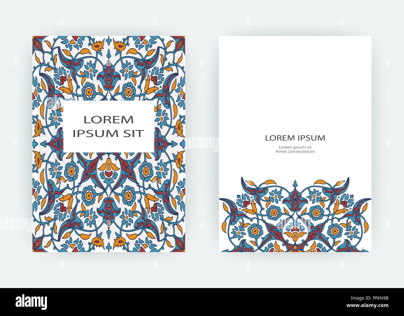 Arabesque floral decoration print, border design template vector ...