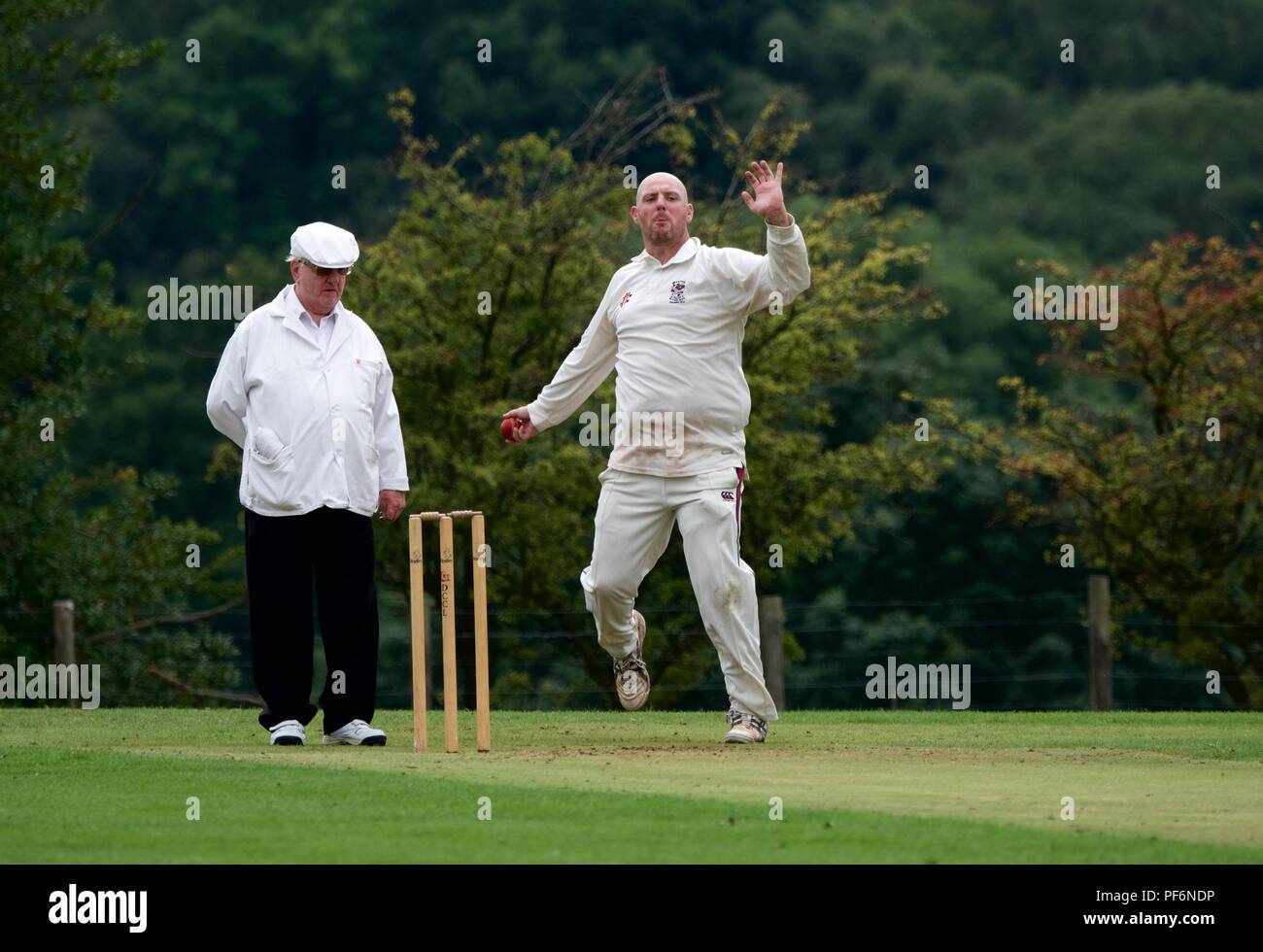 Charlesworth And Chisworth Cricket High Resolution Stock Photography ...