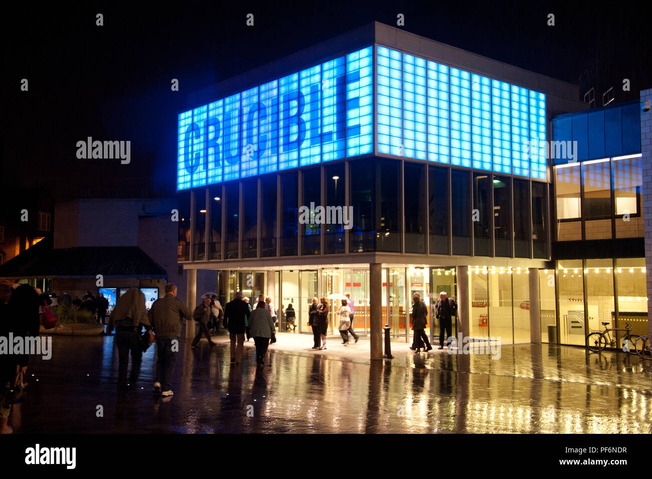 The modern Crucible theatre in Sheffield, stands in the square adjacent ...