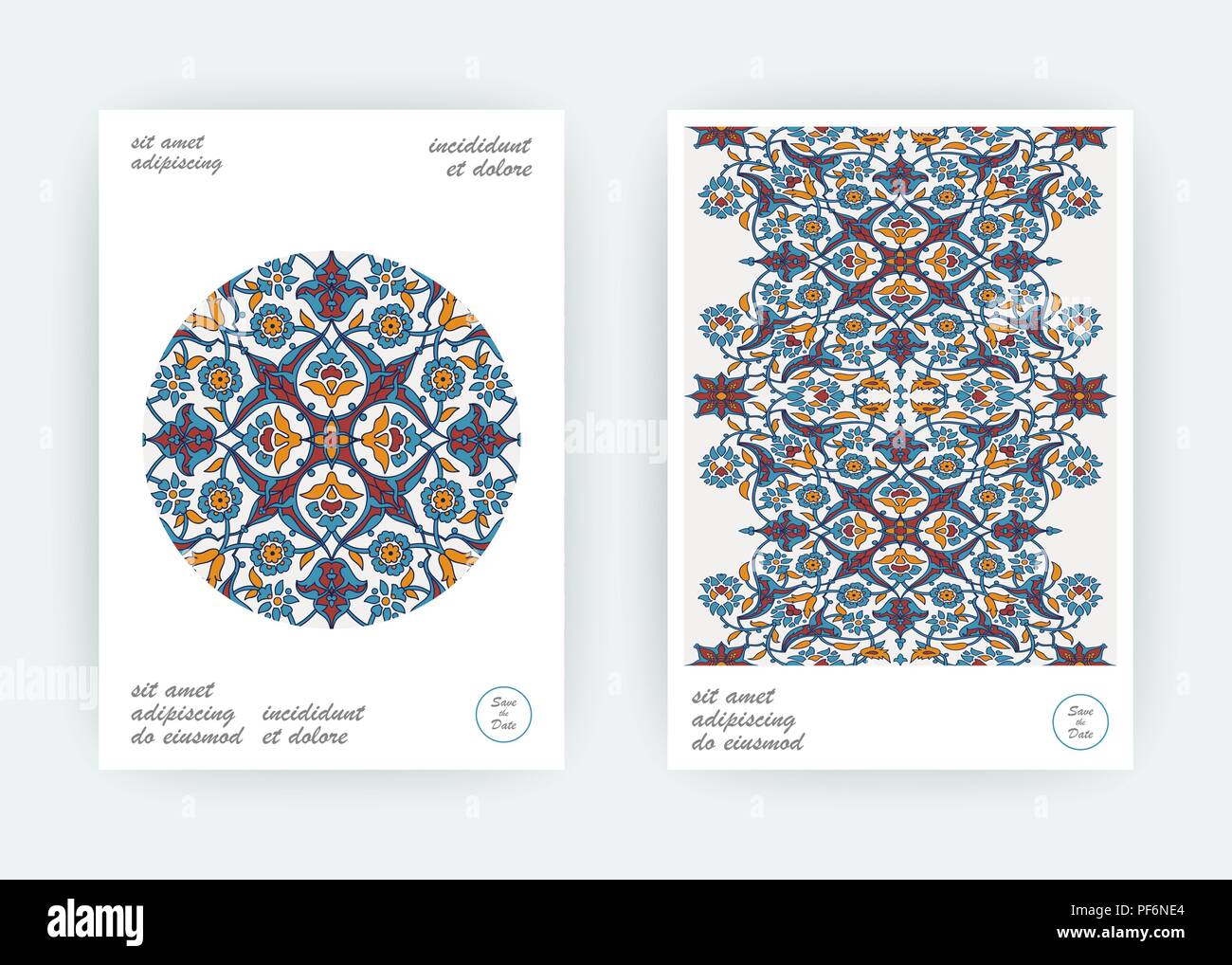 Arabesque floral decoration print, border design template vector ...