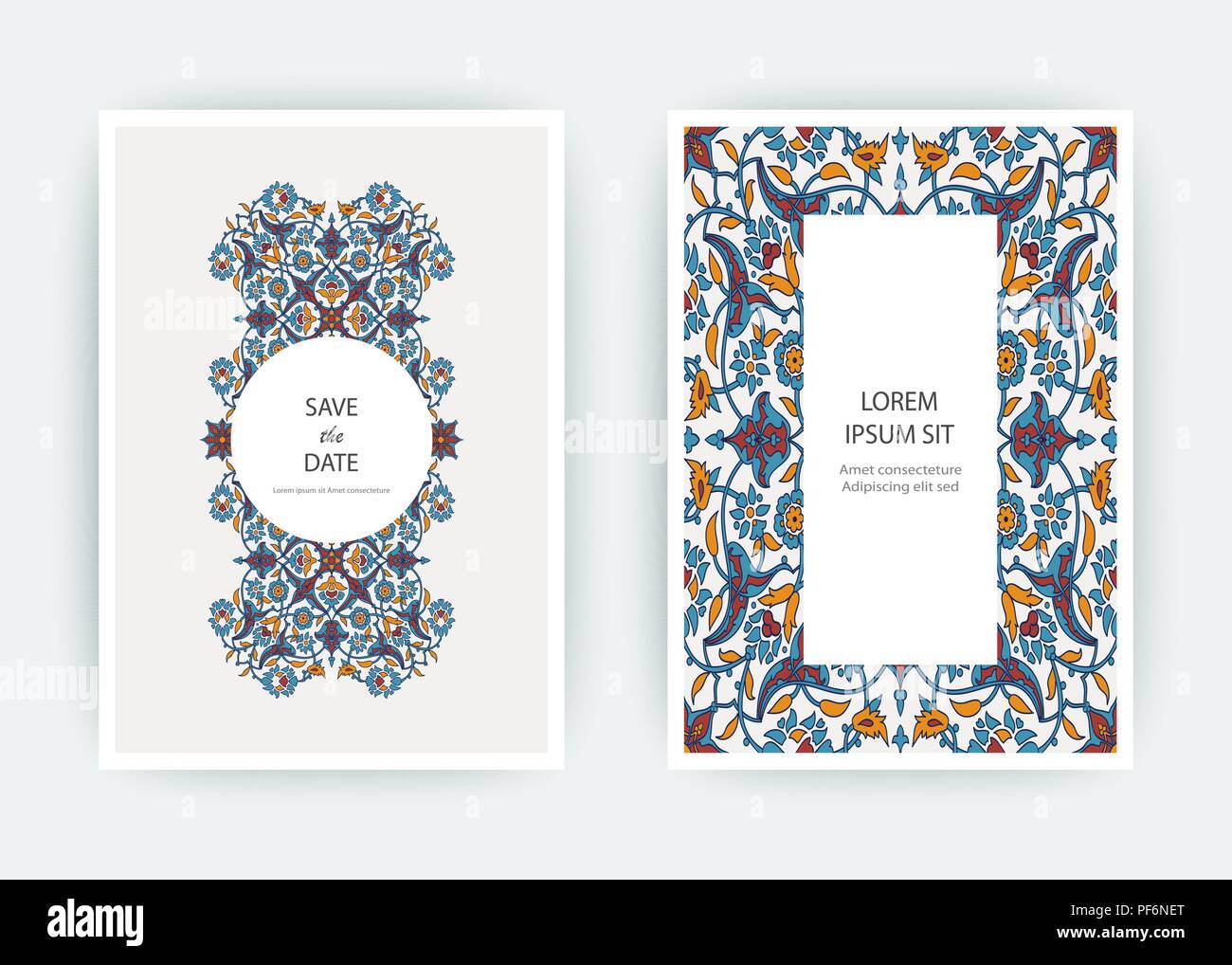 Arabesque floral decoration print, border design template vector ...