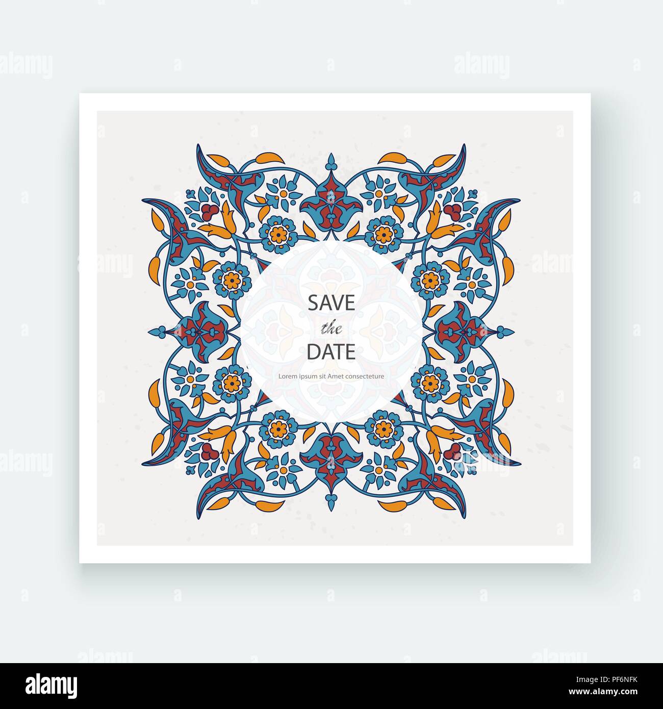 Arabesque floral decoration print, border design template vector ...