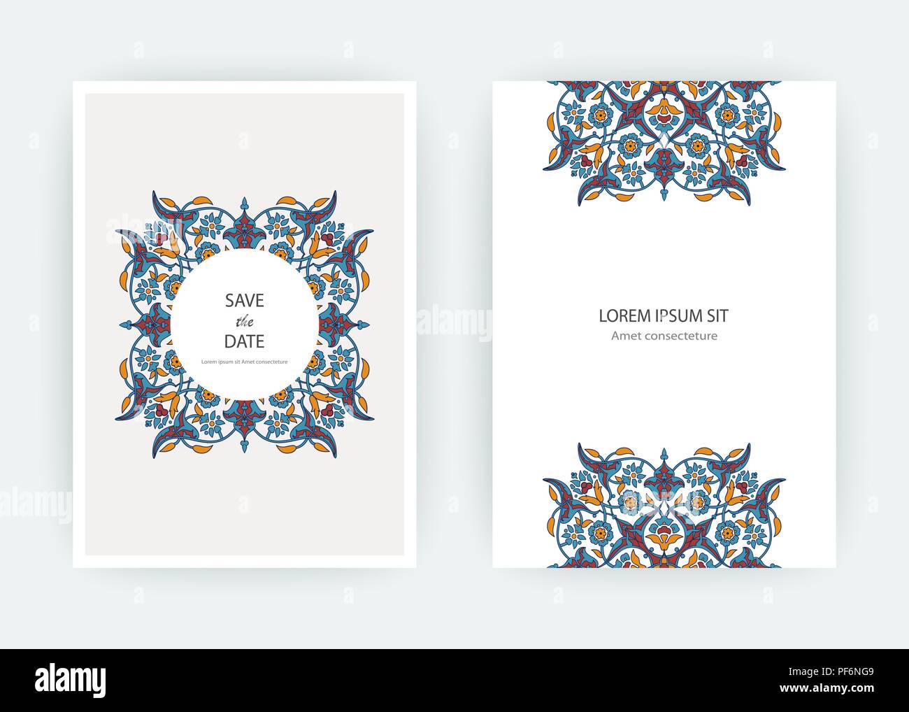 Arabesque floral decoration print, border design template vector ...