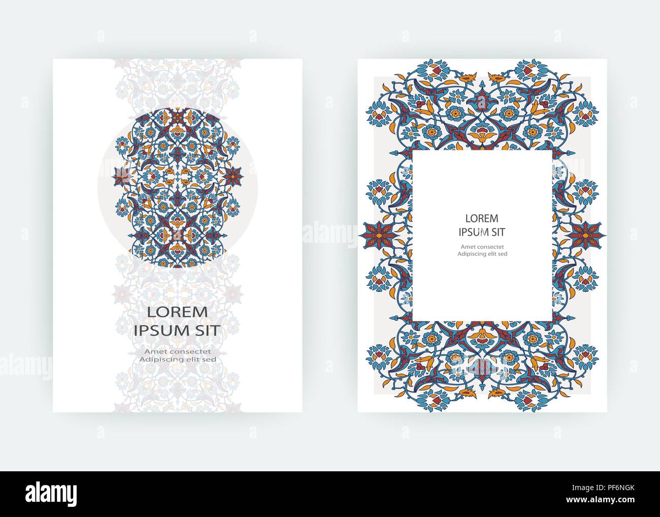 Arabesque floral decoration print, border design template vector ...