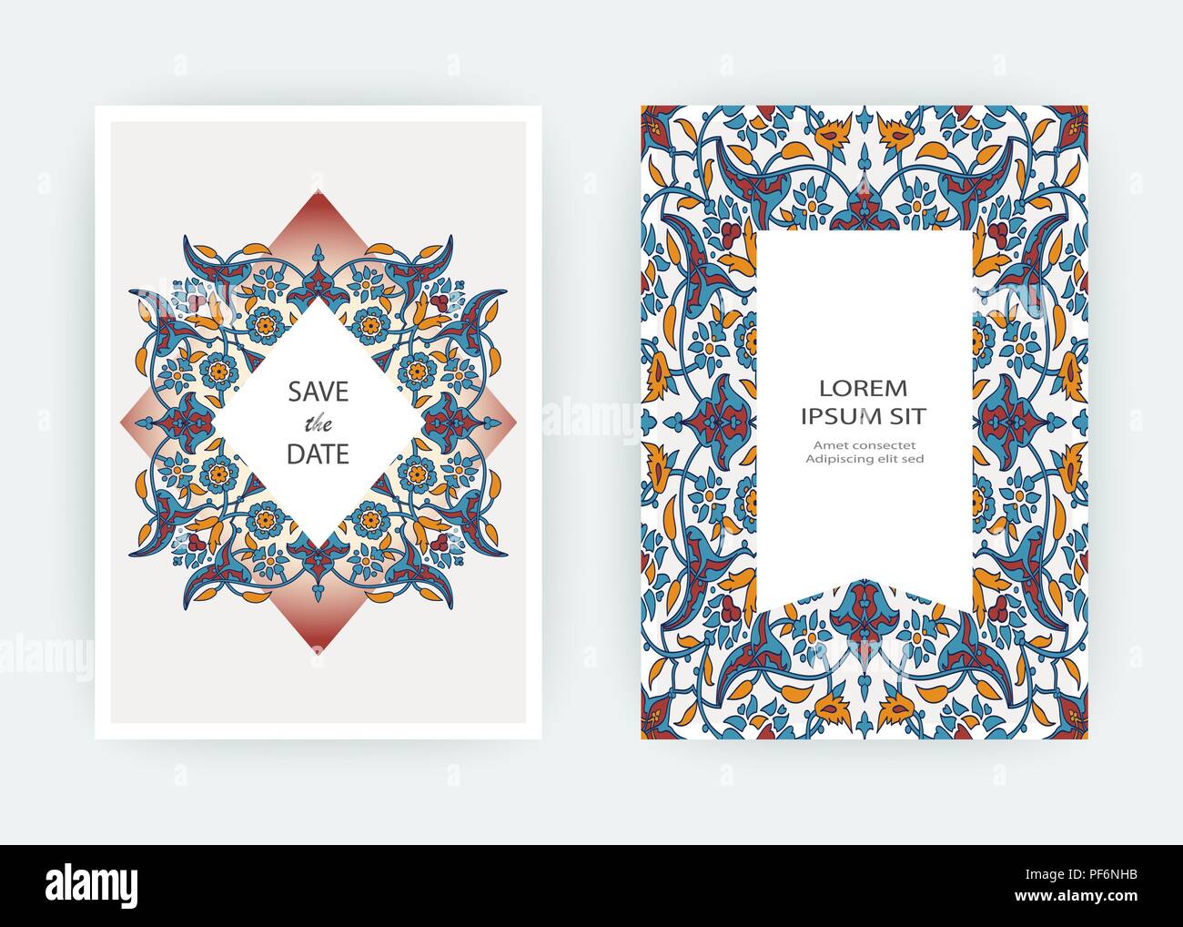 Arabesque floral decoration print, border design template vector ...