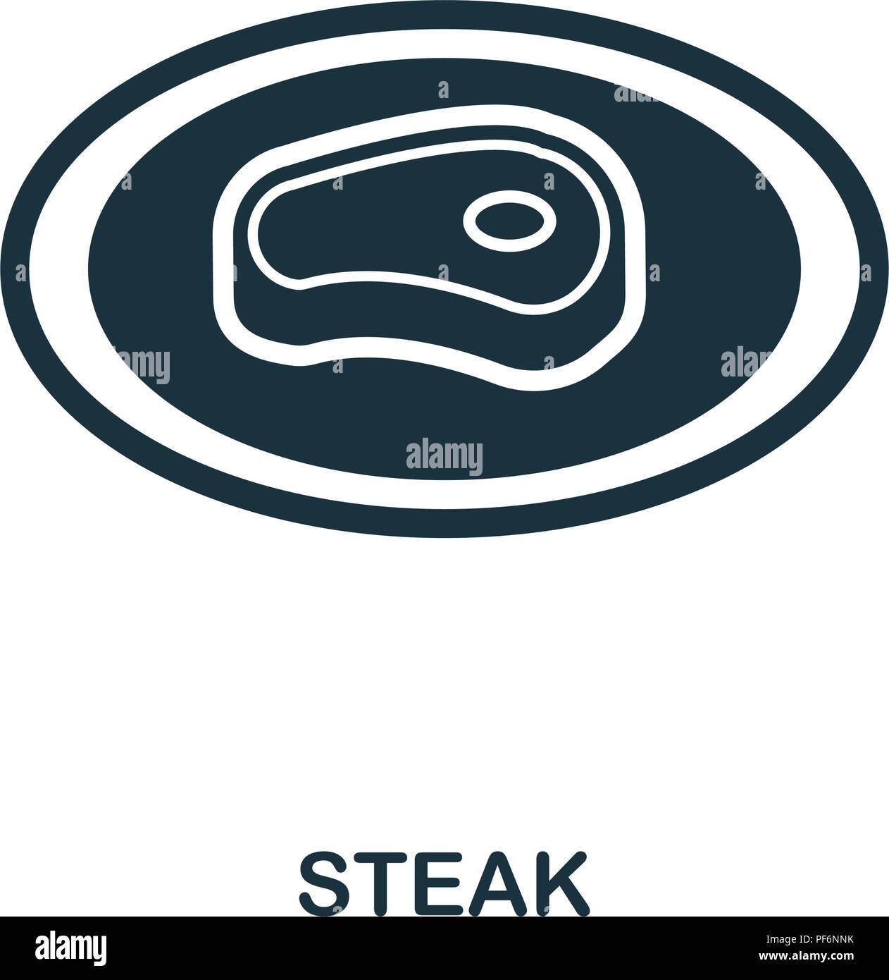 Steak creative icon. Simple element illustration. Steak concept symbol ...