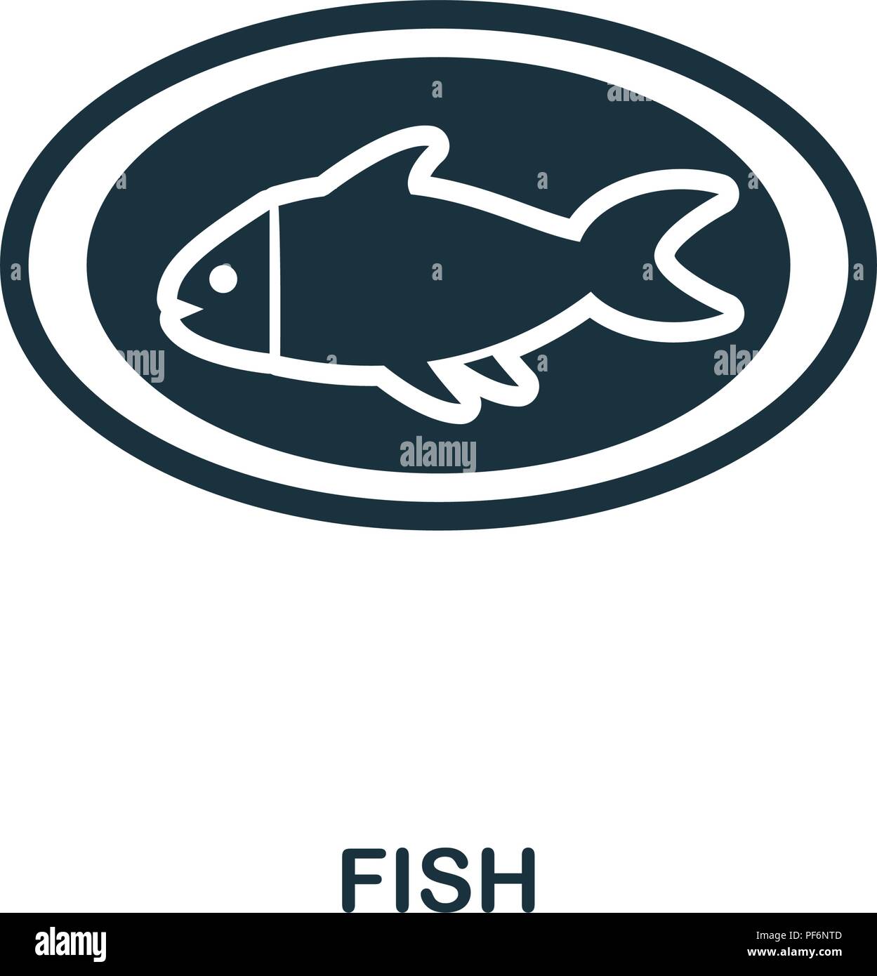 Fish creative icon. Simple element illustration. Fish concept symbol ...