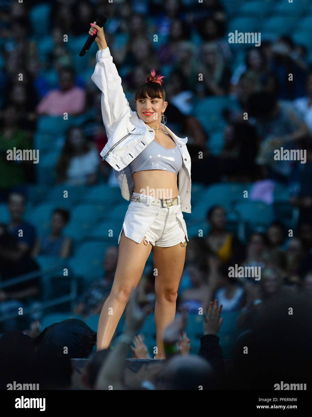 Miami Gardens, FL, USA. 18th Aug, 2018. Charli XCX performs during the ...