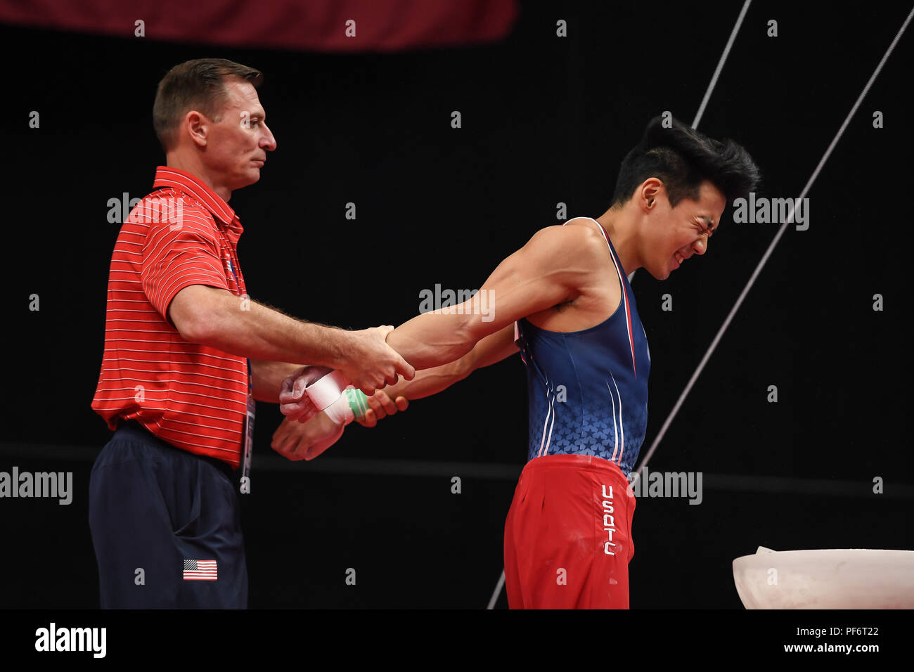 Boston, Massachussetts, USA. 18th Aug, 2018. Coach ANDRIY STEPANCHENKO ...