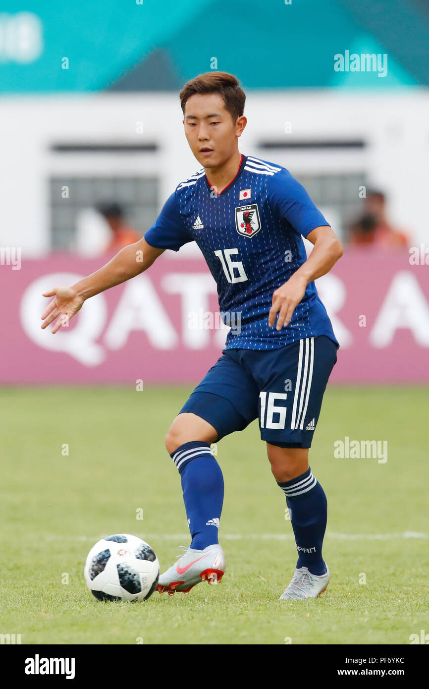 Cikarang, Indonesia. 19th Aug, 2018. Kota Watanabe (JPN) Football/Soccer : Men's Group D match ...