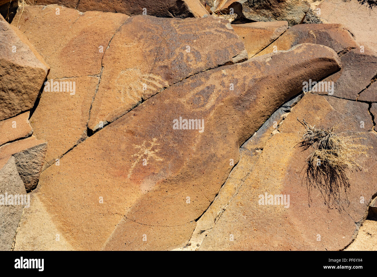 China Lake, CA, USA. 26th Apr, 2014. Little Petroglyph Canyon on the China Lake Naval Air ...