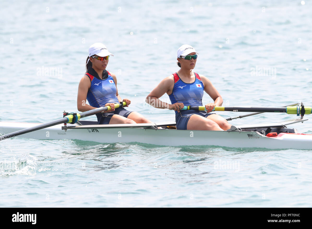 Palembang, Indonesia. 19th Aug, 2018. Akiho Takano & Kana Nishihara ...