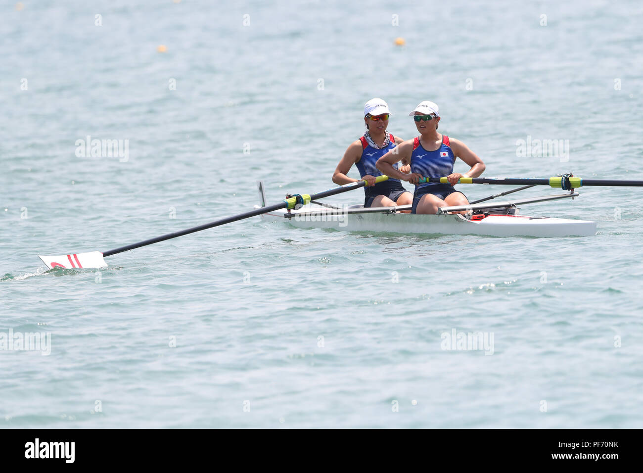 Palembang, Indonesia. 19th Aug, 2018. Akiho Takano & Kana Nishihara ...