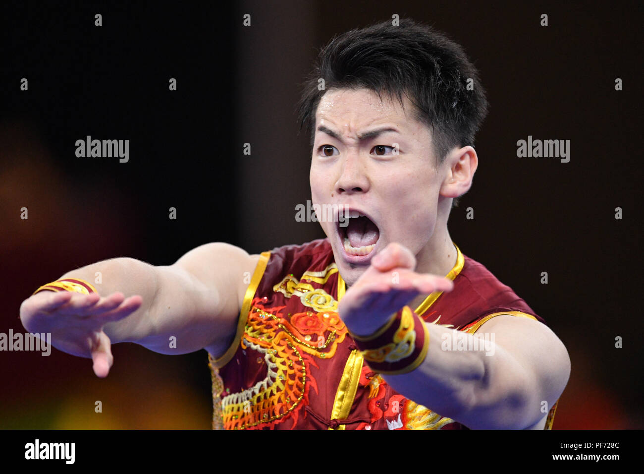 Jakarta, Indonesia. 20th Aug, 2018. Ryota Mori (JPN) Wushu : Men's Nanquan & Nangun All-round at ...