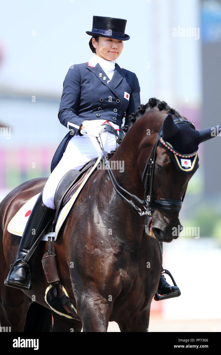 Jakarta, Indonesia. 20th Aug, 2018. Akane Kuroki (JPN) Equestrian : Dressage Team at Jakarta ...