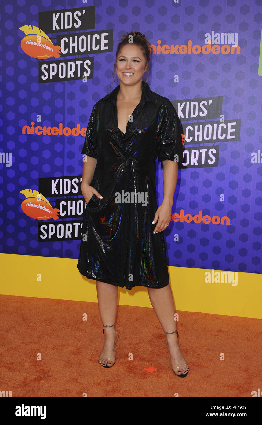 Nickelodeon Kids Choice Sports 2018 Featuring: Ronda Rousey Where: Los ...