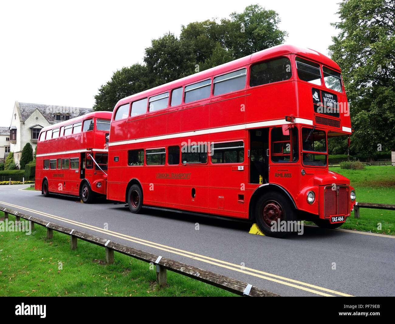 Old fashioned red london bus hi-res stock photography and images - Alamy