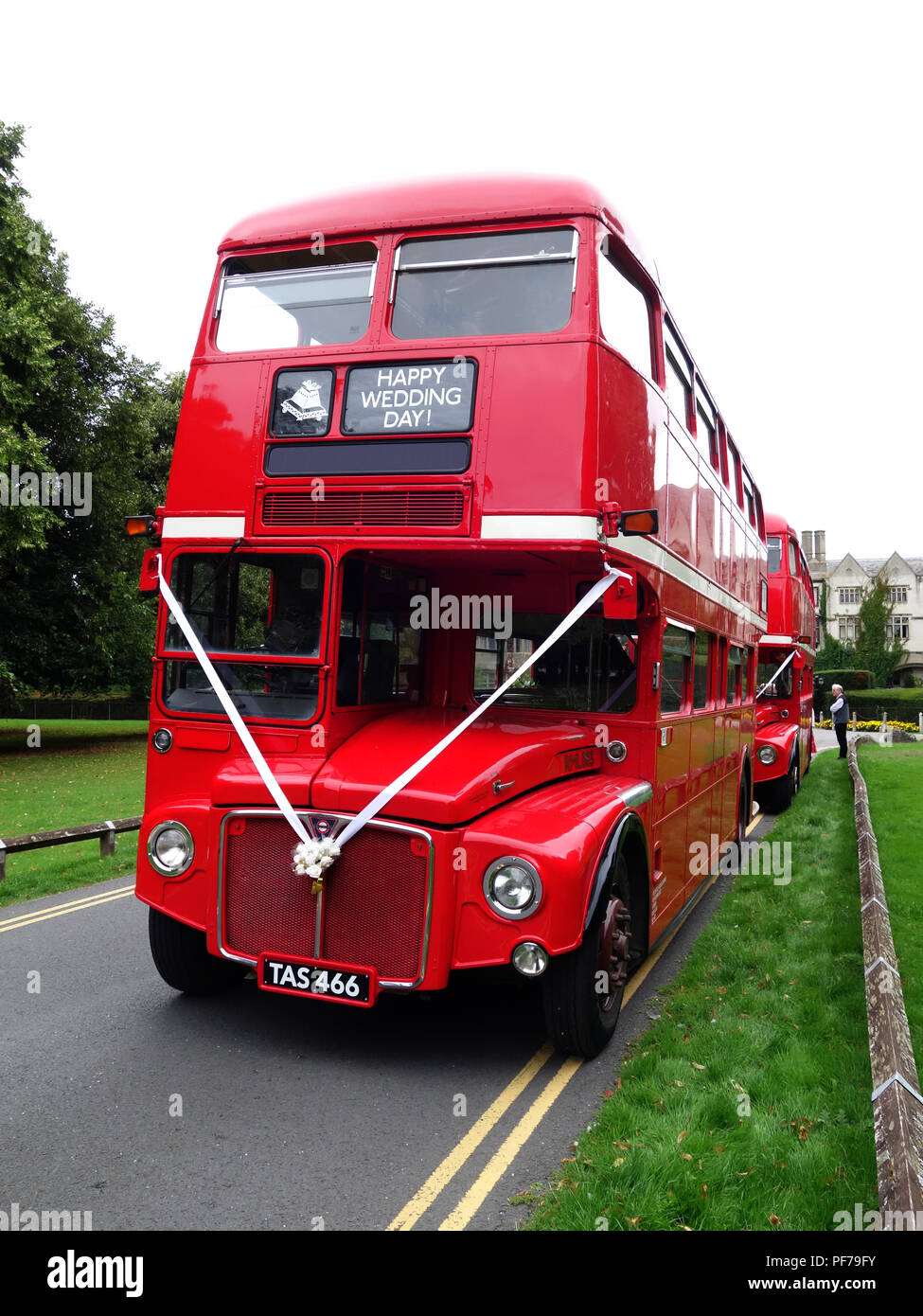 Old fashioned red london bus hi-res stock photography and images - Alamy