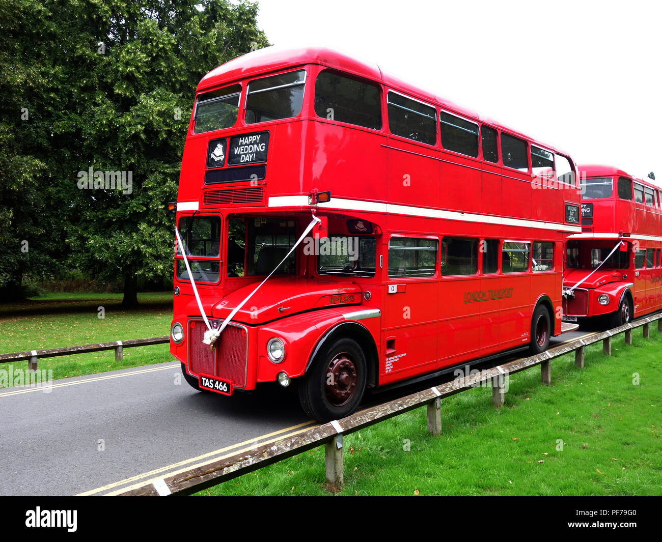 Old fashioned red london bus hi-res stock photography and images - Alamy