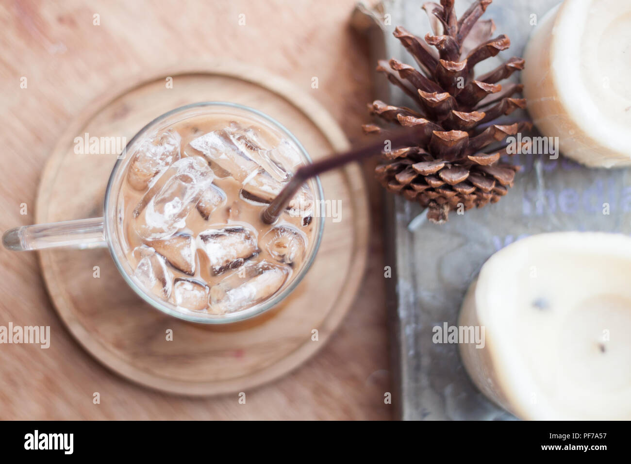 Iced coffee in coffee shop, stock photo Stock Photo - Alamy