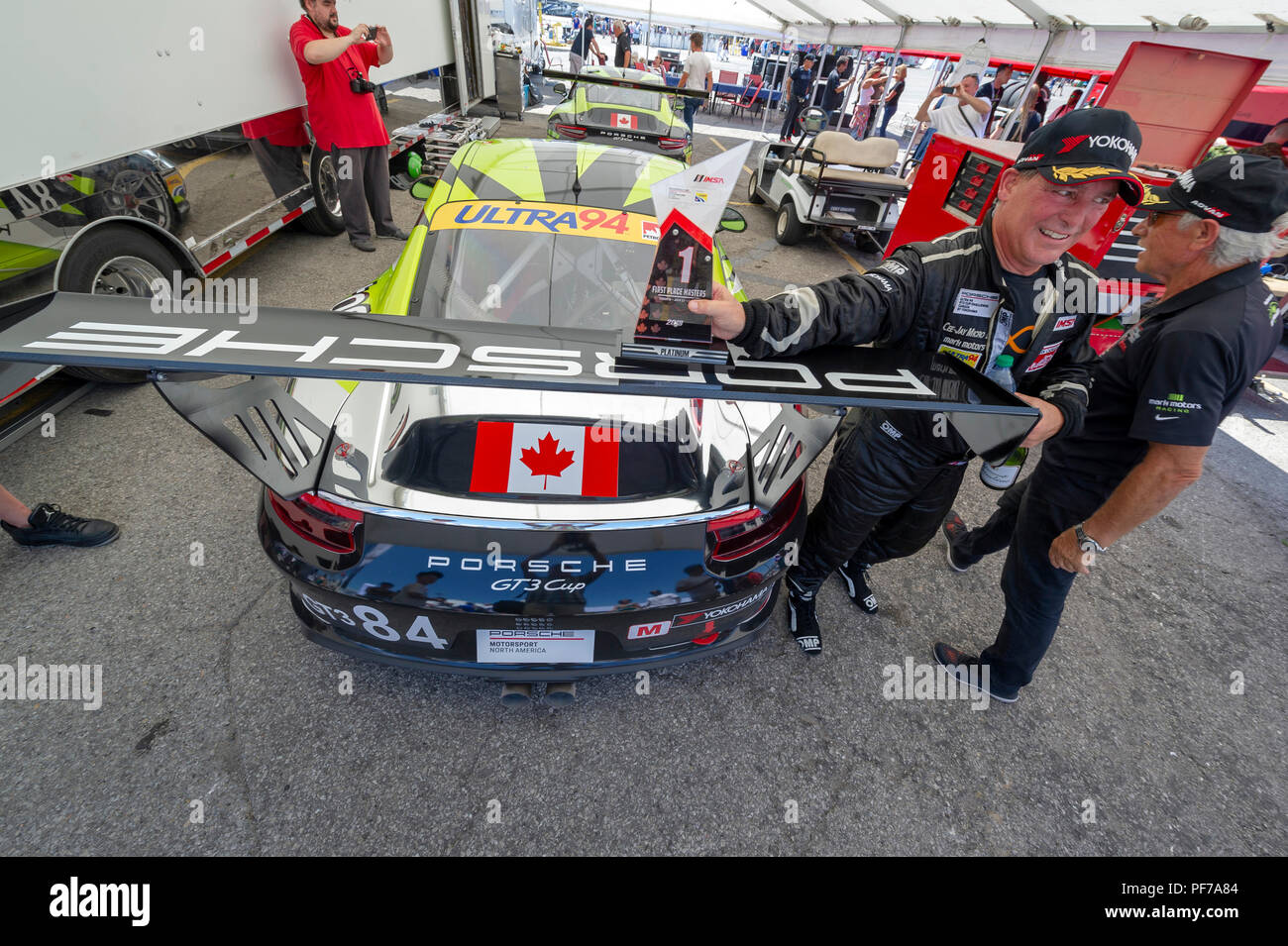 Indy car race day in Toronto. Porsche GT3 Cup Canada winner Stock Photo ...