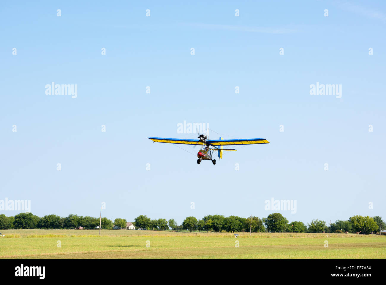 small plane flying on air show Stock Photo - Alamy