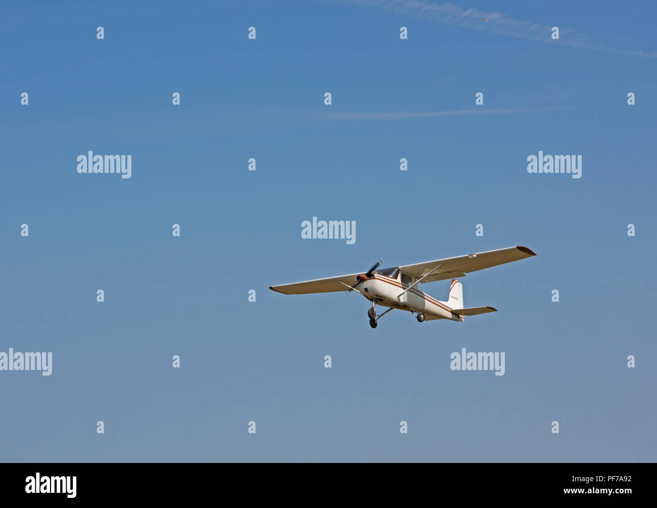 small plane flying on air show Stock Photo - Alamy