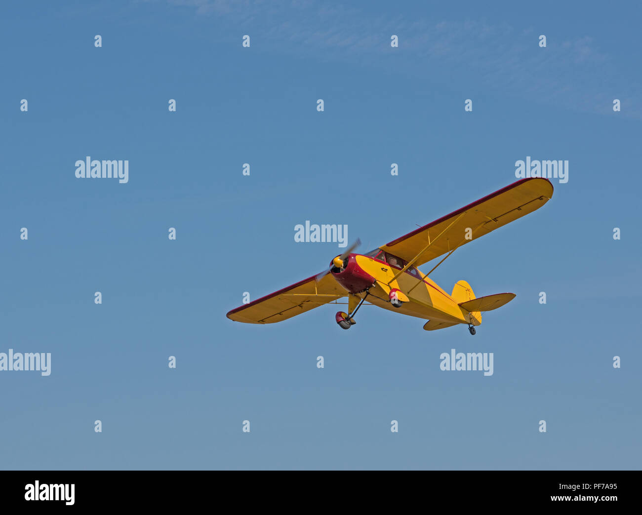 small plane flying on air show Stock Photo - Alamy