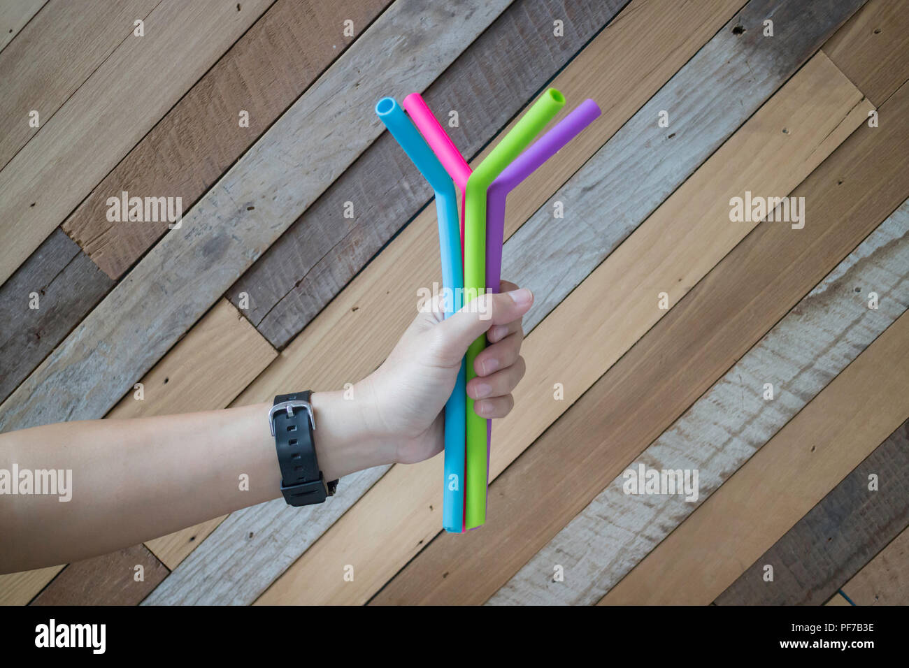 Silicone drinking straw hi-res stock photography and images - Alamy