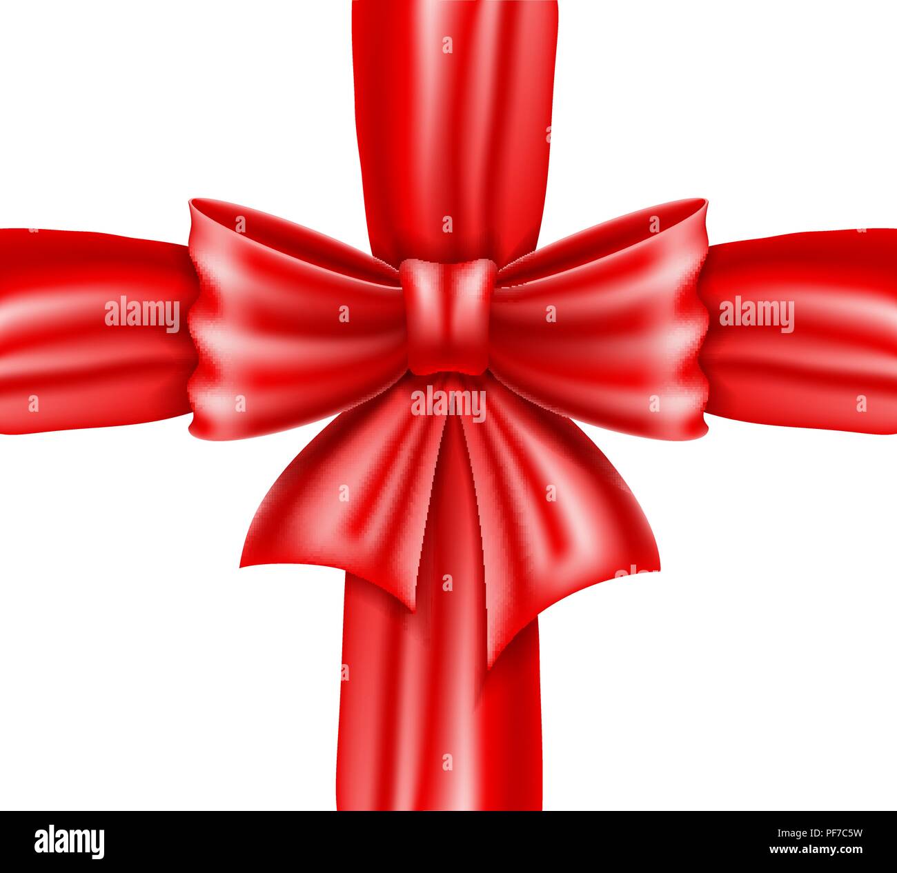 red bow and ribbon realistic vector illustration isolated on black background Stock Vector Image ...