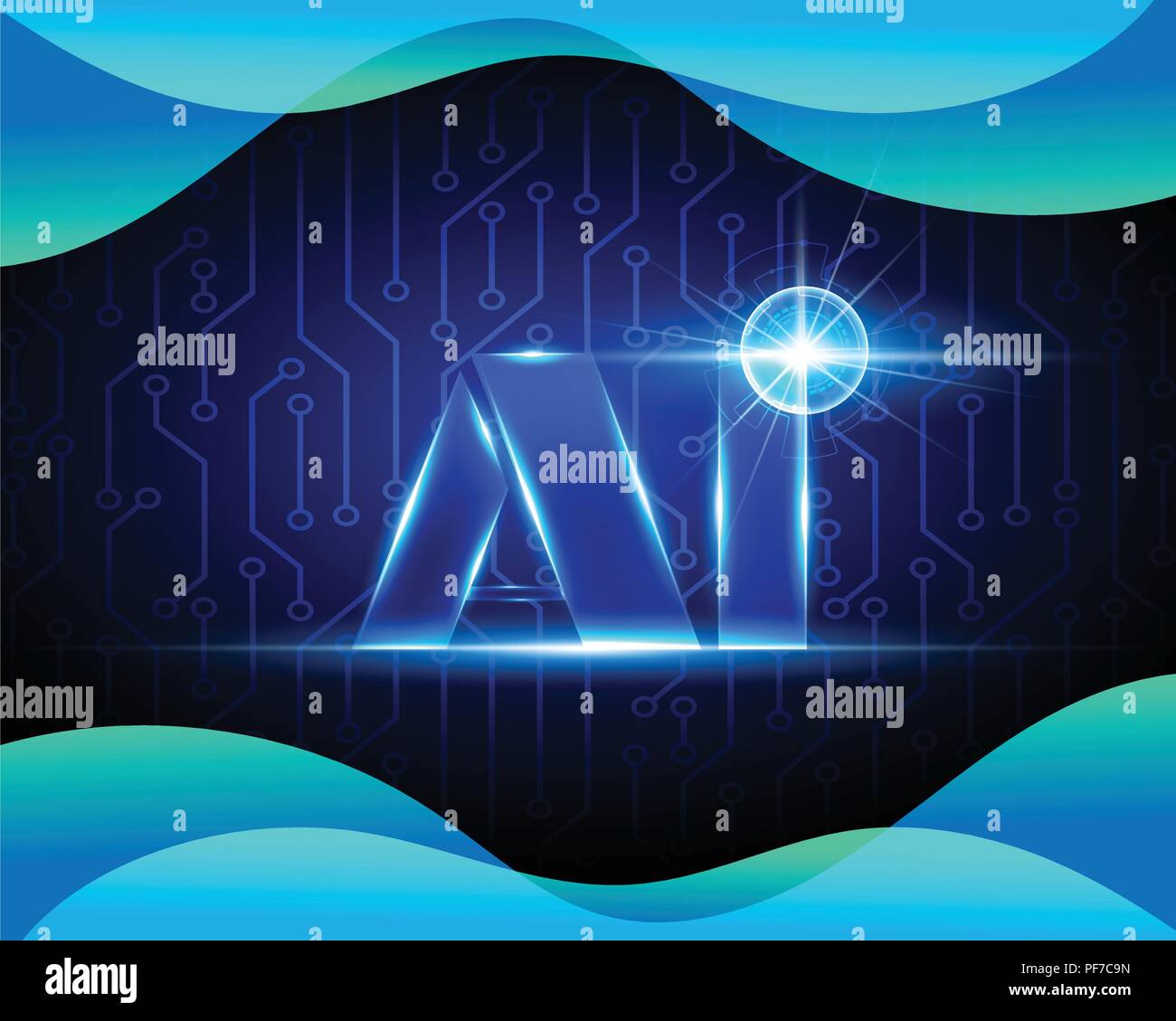 Computing circuit intelligence Stock Vector Images - Alamy