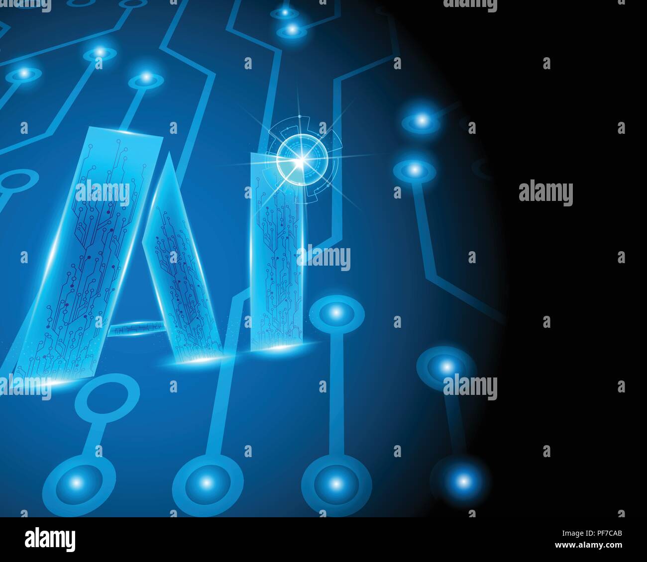 AI Letter Digital Artificial intelligence and big data Machine Learning ...