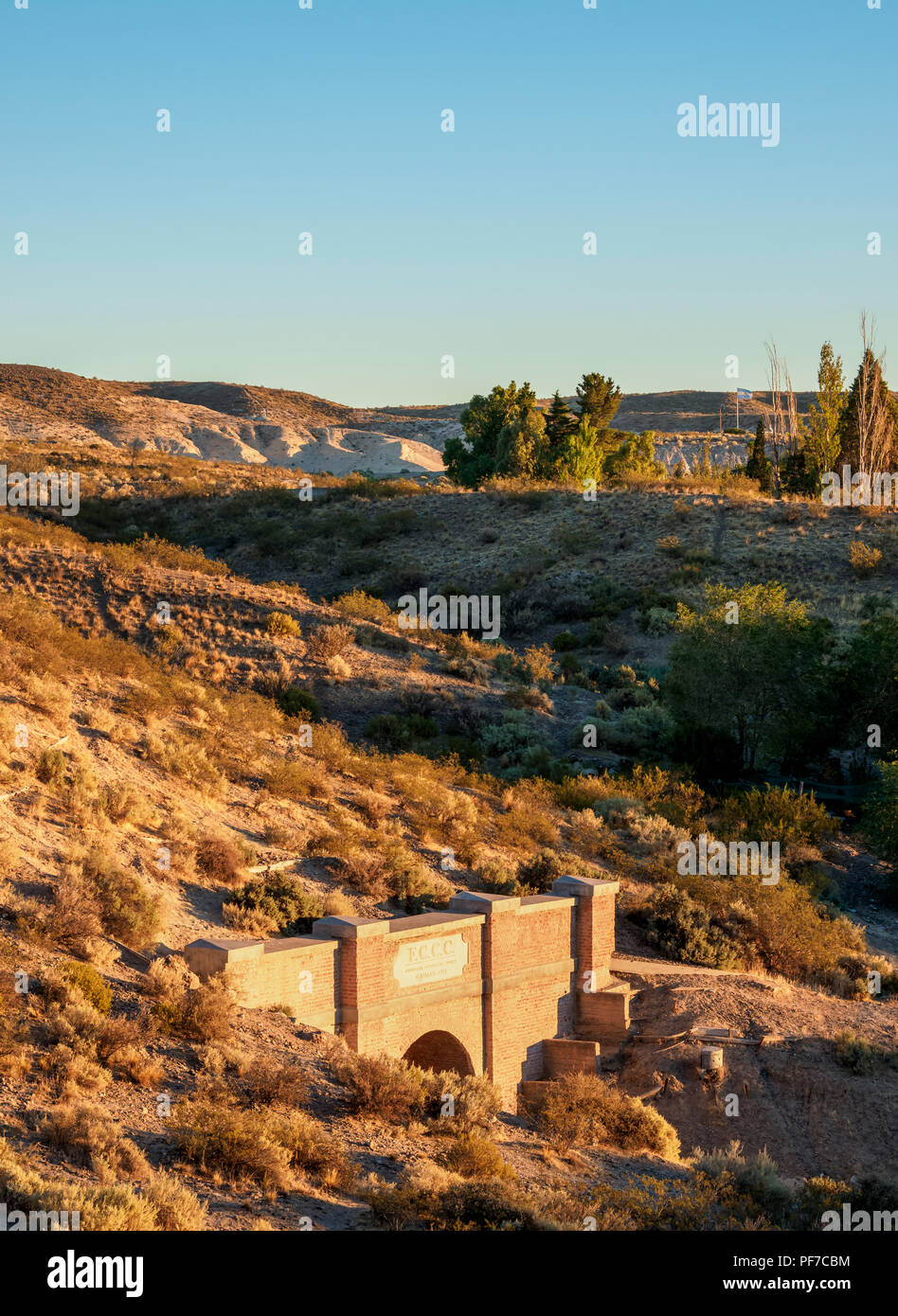 Central Chubut Railway Tunnel, elevated view, Gaiman, The Welsh ...