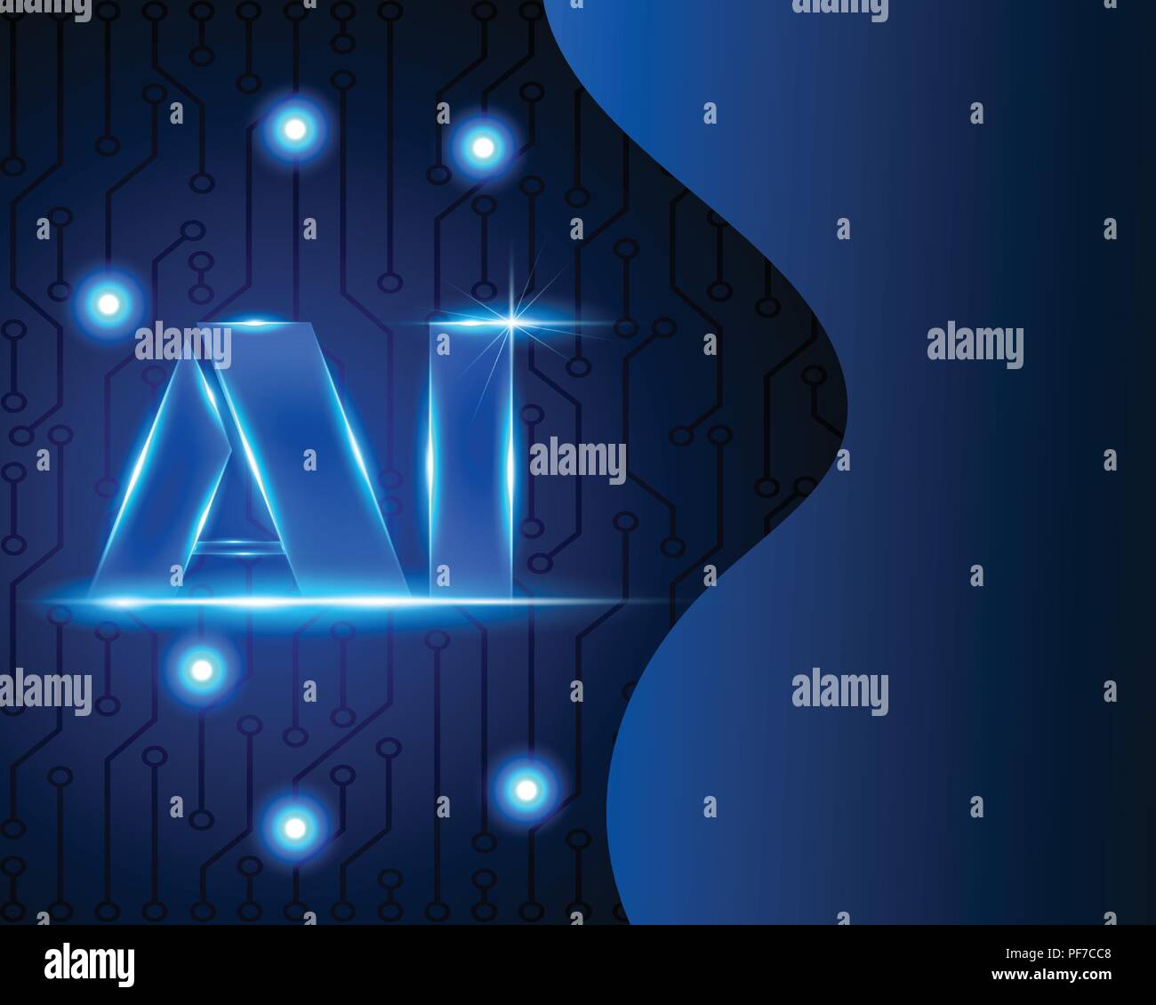 AI Letter Digital Artificial intelligence and big data Machine Learning ...