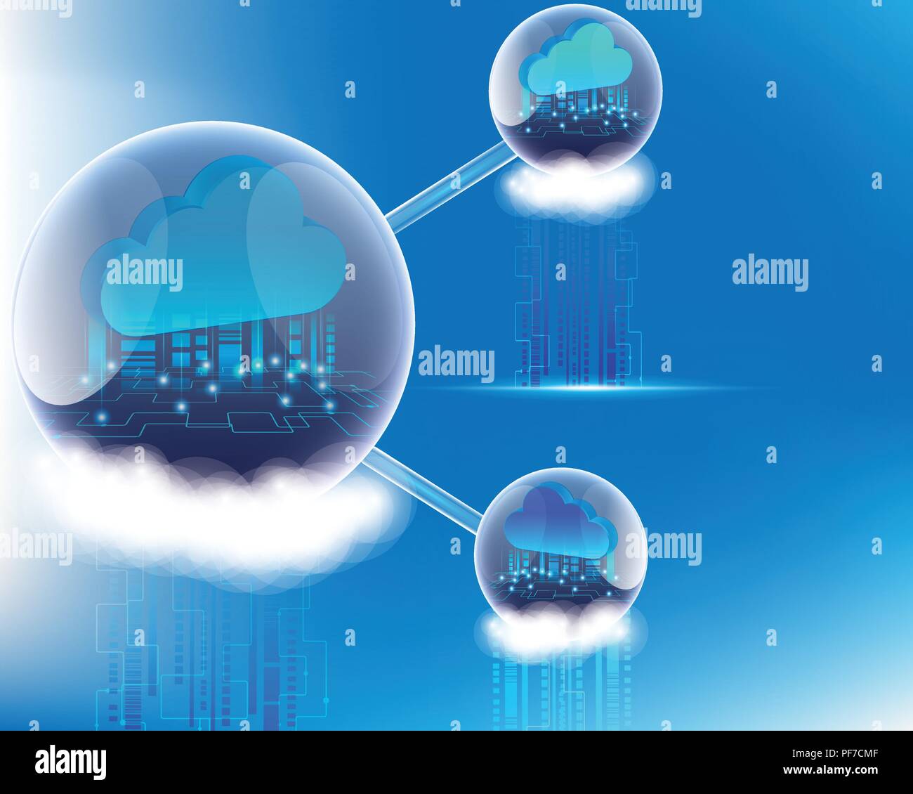 Cloud computing business Transaction data storage technology on the sky ...