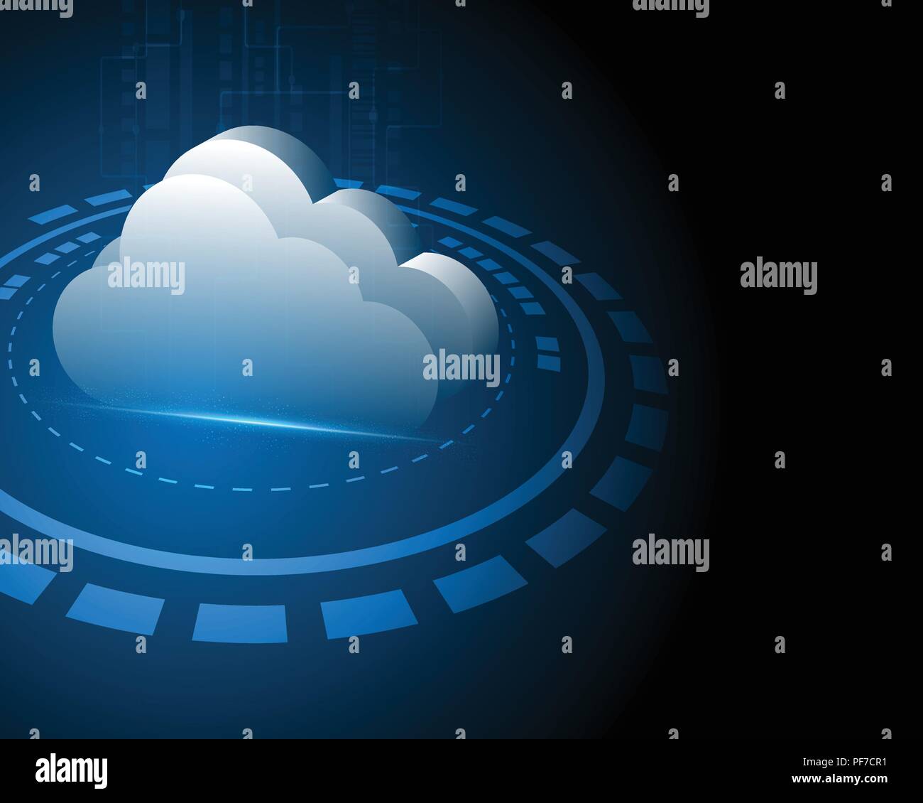 Cloud computing business Transaction data storage technology with network line circle connection ...