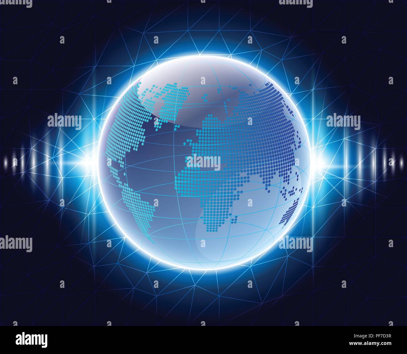 Global worldwide cyber wireless internet line network connection ...