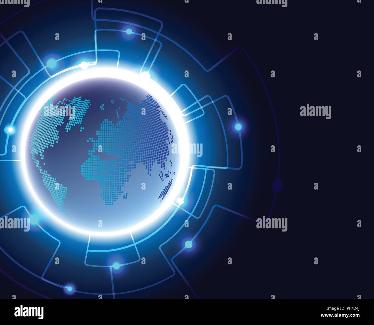 Global worldwide cyber wireless internet line network connection ...