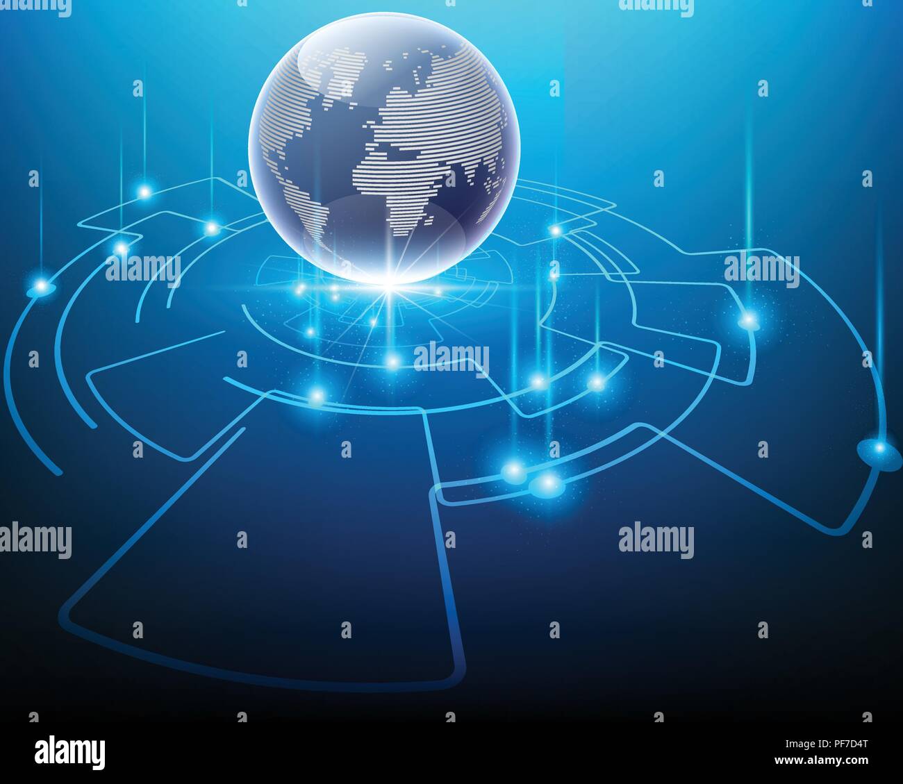 Global worldwide cyber wireless internet line network connection ...