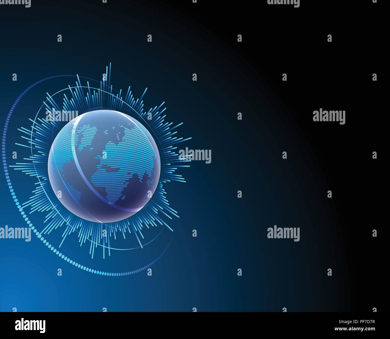 World global internet network connection big data information ...