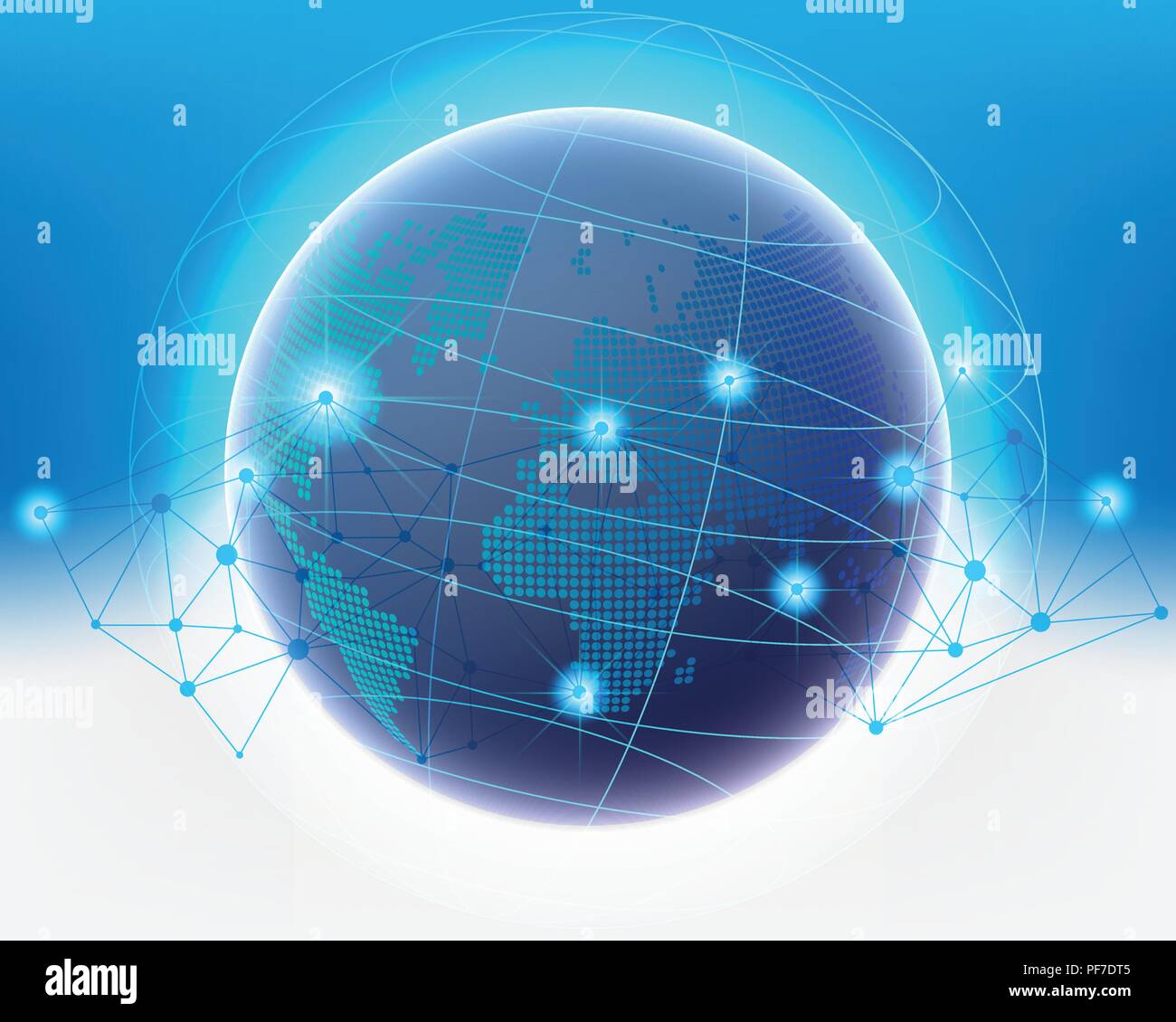 Wireframe Global world cloud data information network quality system ...