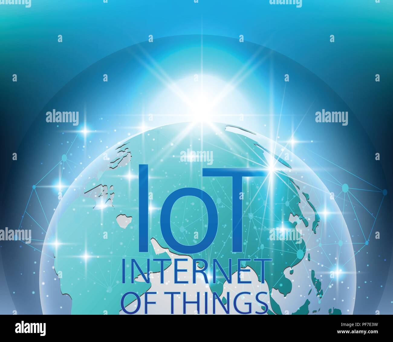 Global map internet of things connection around the world zone concept ...