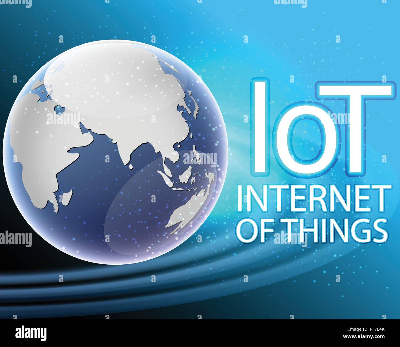 Global internet of things connection around the world zone concept ...