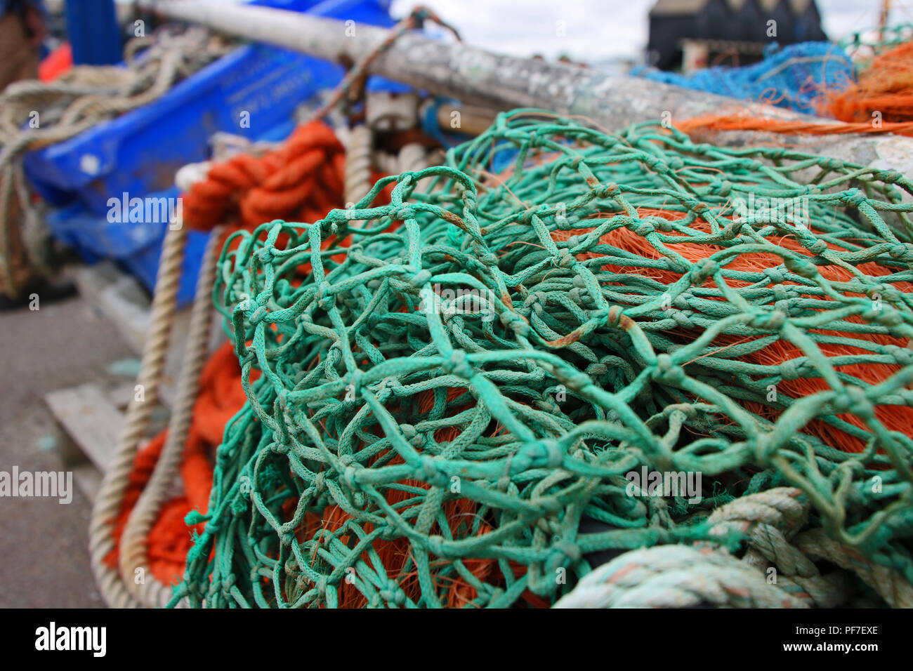 Fishing Nets. Whitstable, Kent, England Stock Photo - Alamy