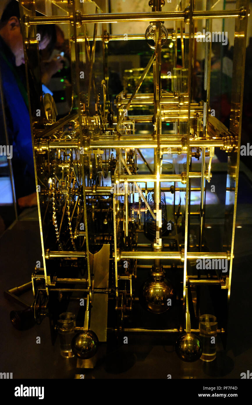 Mechanical clock at The Royal Observatory Greenwich London UK Stock ...