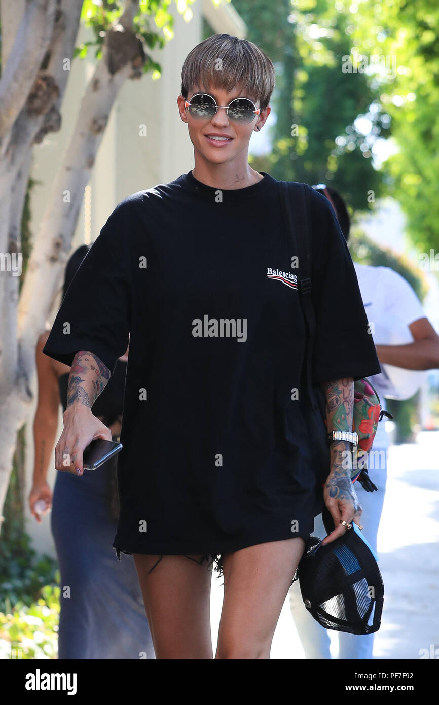 Ruby Rose wearing Balenciaga from head to toe while out shopping on ...