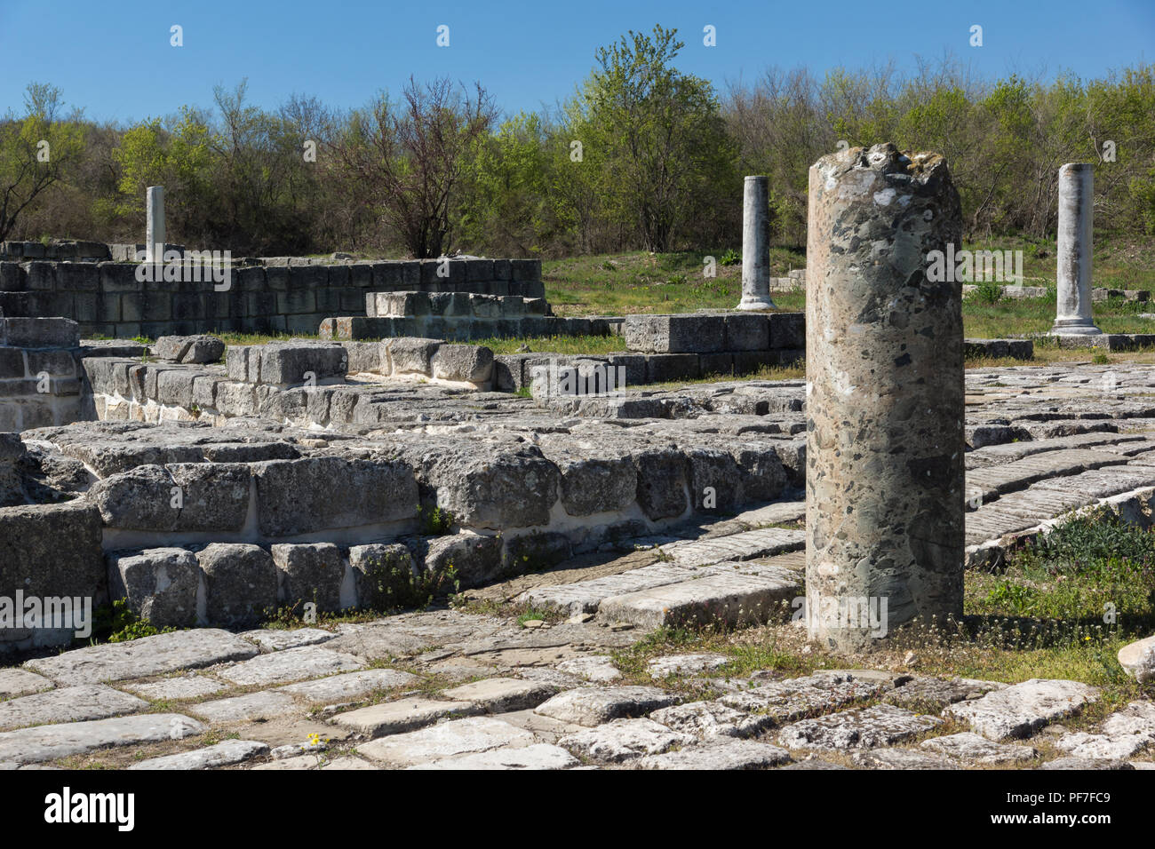 Ruins of The capital city of the First Bulgarian Empire medieval ...